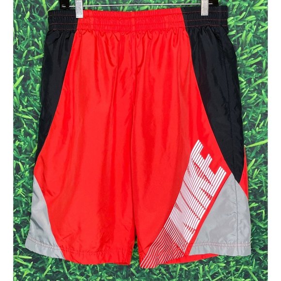 Nike | Shorts | Nike Mens Xl Red Black Retro Mesh Lined Basketball ...